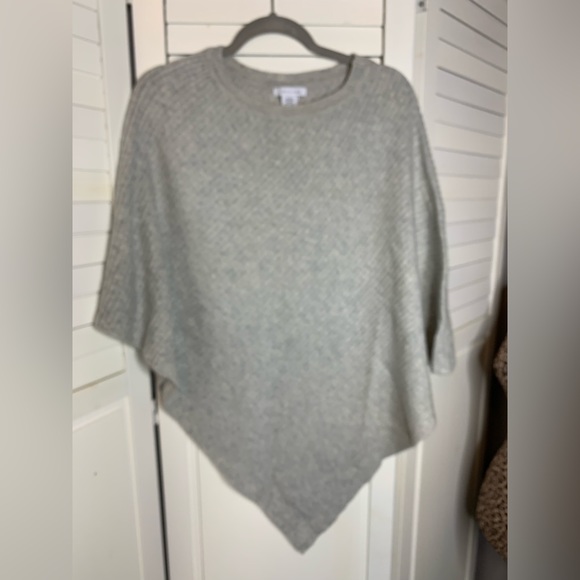 tabitha webb | Sweaters | Tabitha Webb Gray Wool Blend Poncho Sweater ...